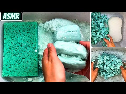 ASMR 💖 VERY MUSHY SOAP 🌸 COMPILATION SET 🌸 SOAKED SOAP SPONGE 🌼 ...