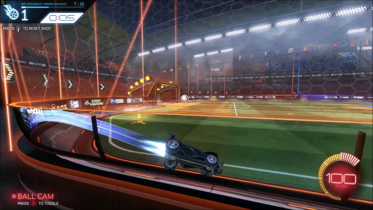 [Rocket League] Custom Training - Offensive Corner Bounces - YouTube