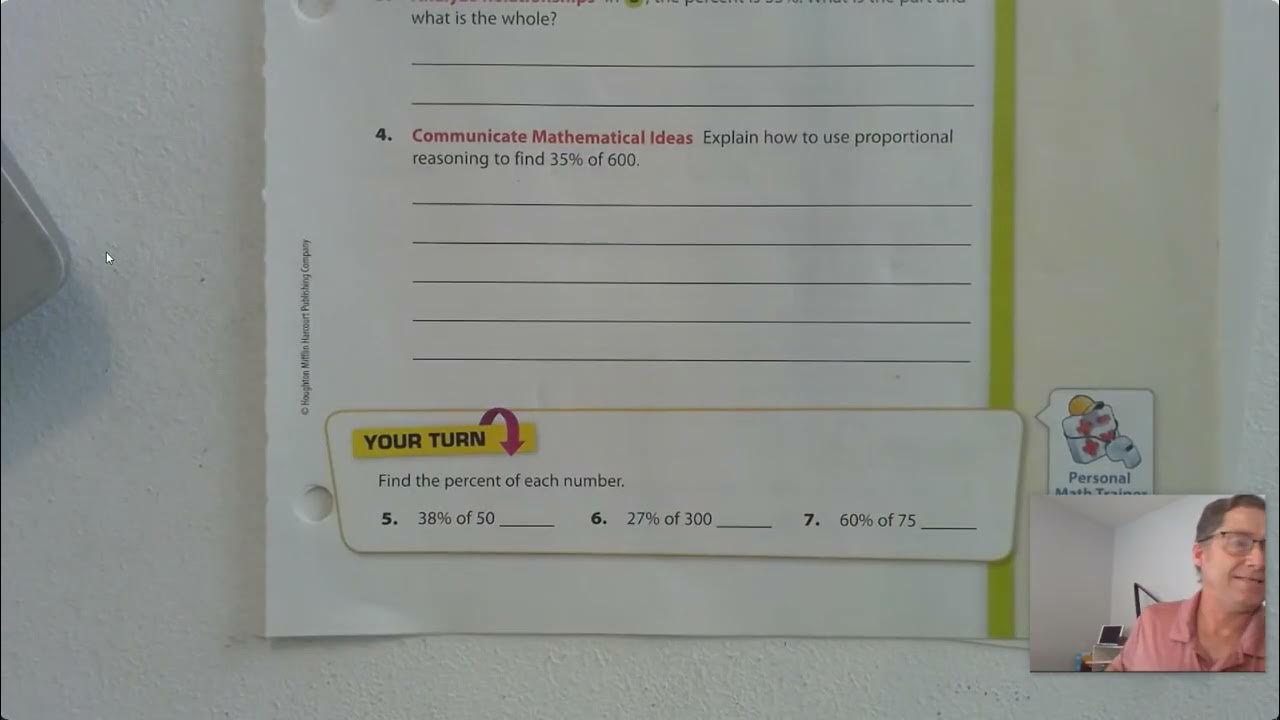 6th Grade GO Math: Part 1 Lesson 8.3 Solving Percent Problems pages 217 ...