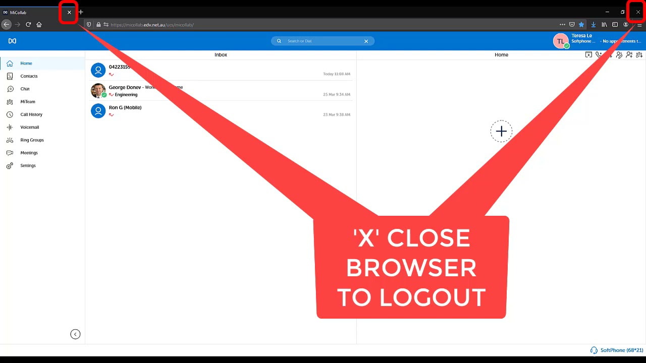 Mitel MiCollab Web - Login & Logout - YouTube