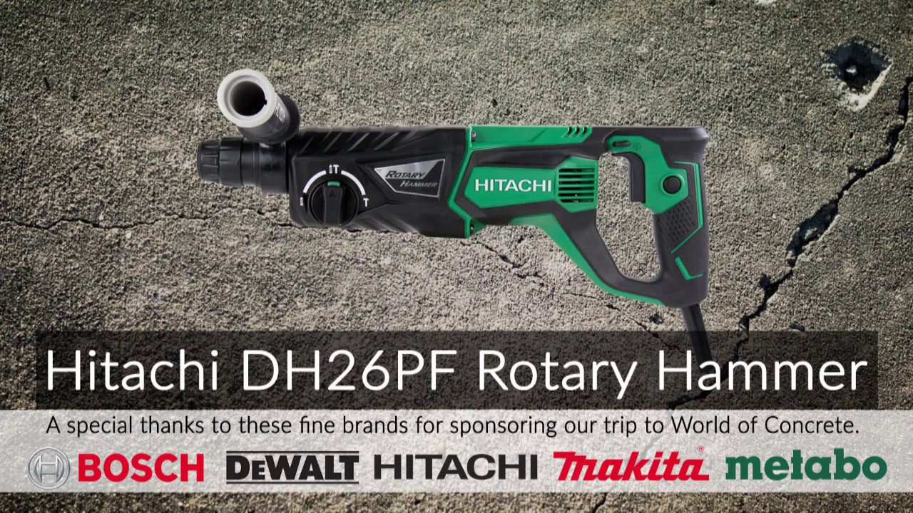 Hitachi DH26PF Rotary Hammer - YouTube