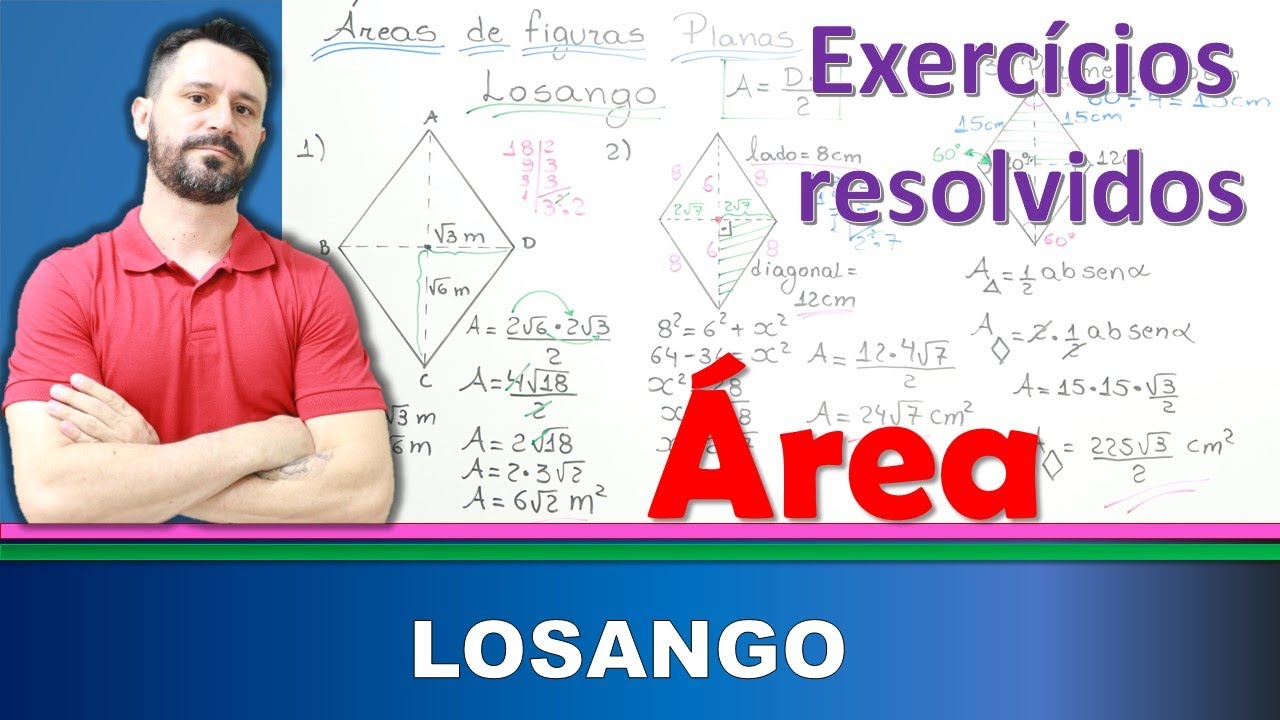 Área do Losango - Como determinar a área do losango. - YouTube