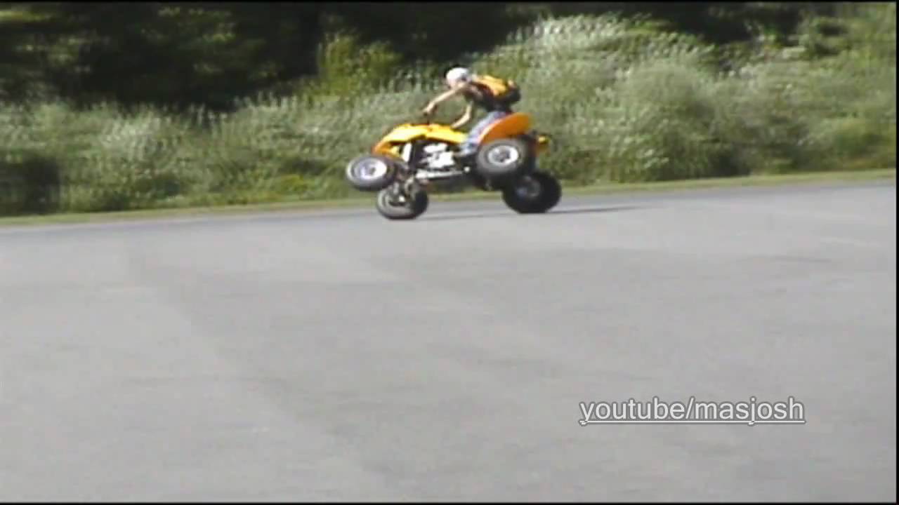 ATV STUNTS - I love doing Wheelies - DS650 Quad - YouTube