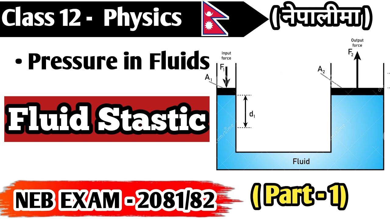Fluid Statics || Pressure in Fluids in Nepali || NEB || Class 12 ...