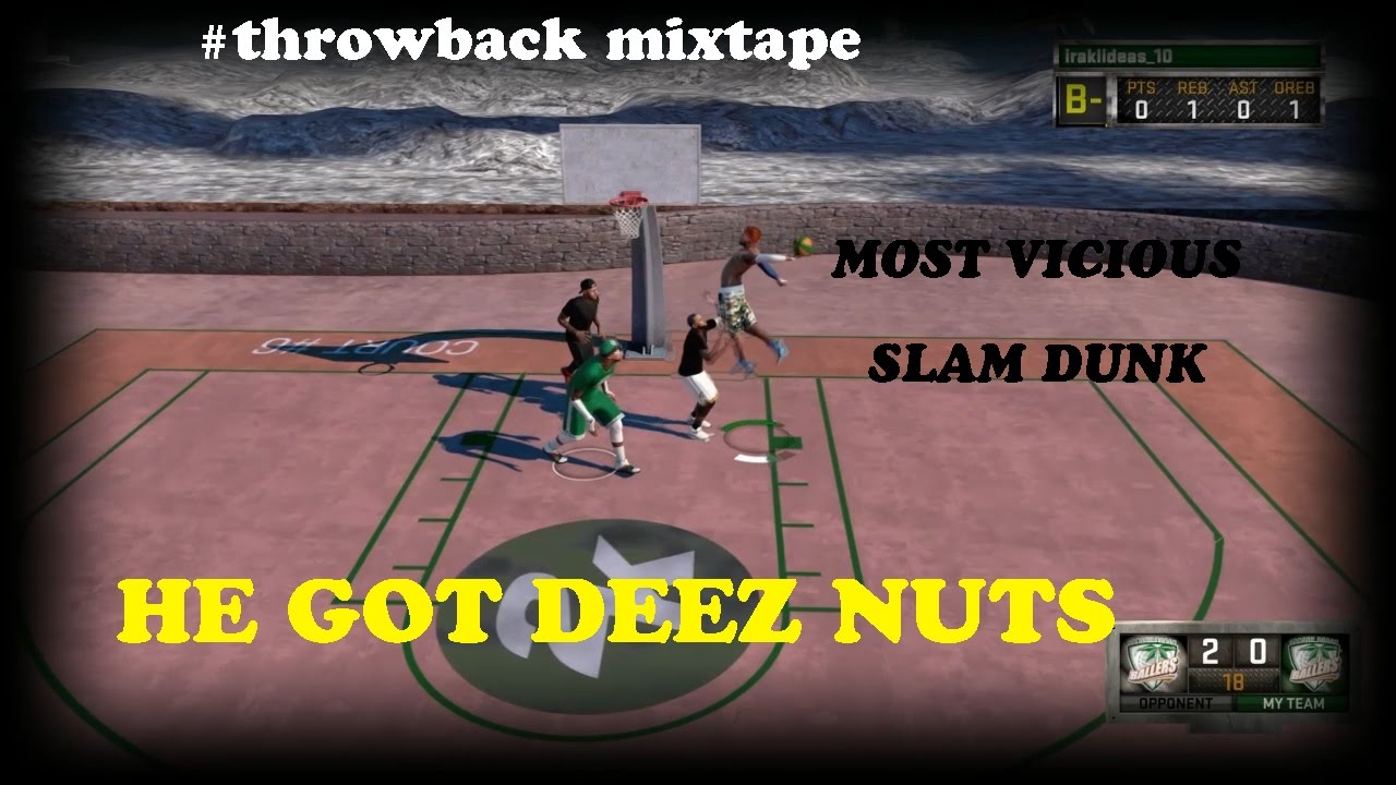 MOST VICIOUS SLAM DUNK EVER! (MADE HIM EAT DEEZ NUTS) | NBA 2K16 MyPark ...