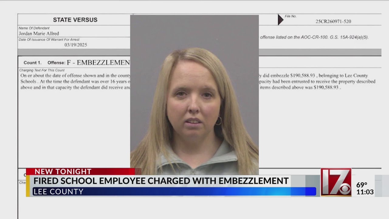 Former Lee County Schools employee charged with embezzlement - YouTube