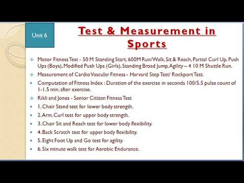 CLASS XII -PHYSICAL EDUCATION - UNIT 6 - TOPIC - RIKLI AND JONES SENIOR ...