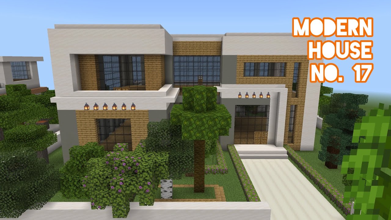 Minecraft modern house, time lapse tutorial No. 17 - YouTube