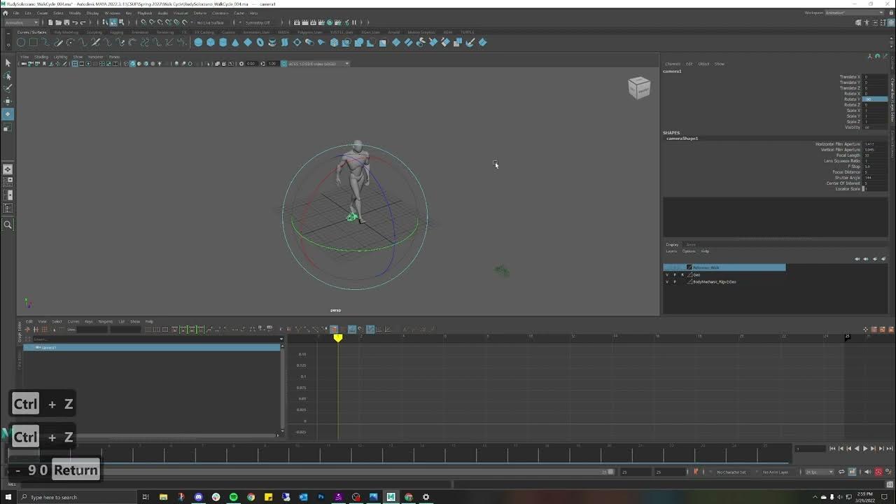 How to Make a Camera and Playblast an Animation in Maya 2022 - YouTube