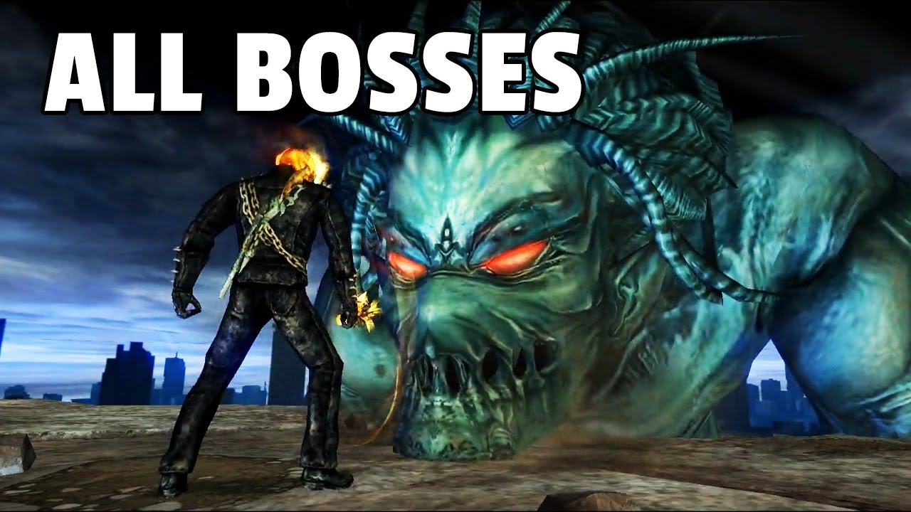 Ghost Rider (video game) - ALL BOSSES - YouTube