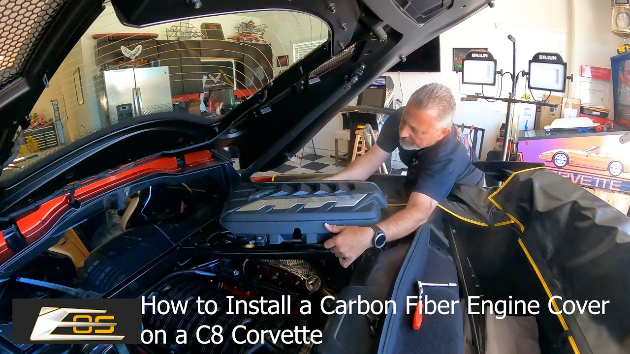 How to Install a Carbon Fiber Engine Cover on a C8 Corvette From ...