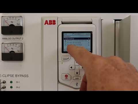 ABB ACH580 Variable Frequency Drive Backup and Restore Function - YouTube