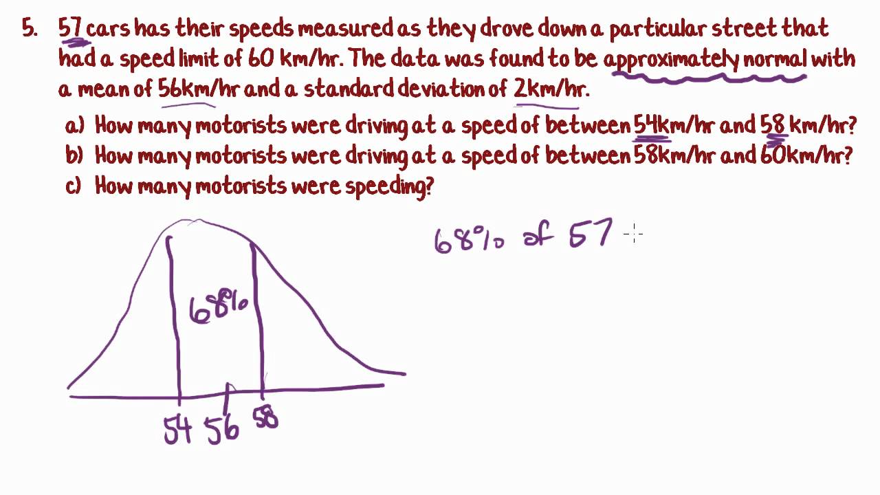Maths Tutorial The 68 95 99 7 Rule Practice Exercise 2of2 YouTube