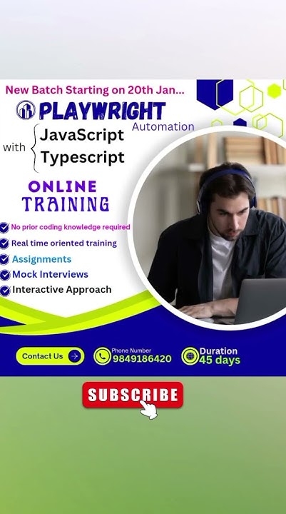 Playwright with Javascript/ Typescript Online Training - YouTube