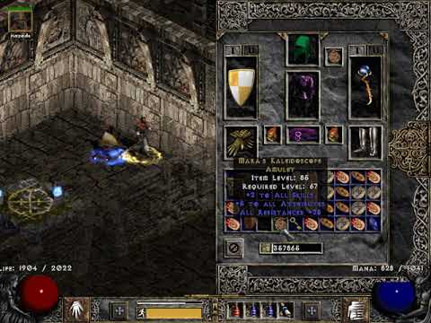 Diablo 2 - 28 @res Mara's Kaleidoscope Drop - Holy Grail (Single Player ...