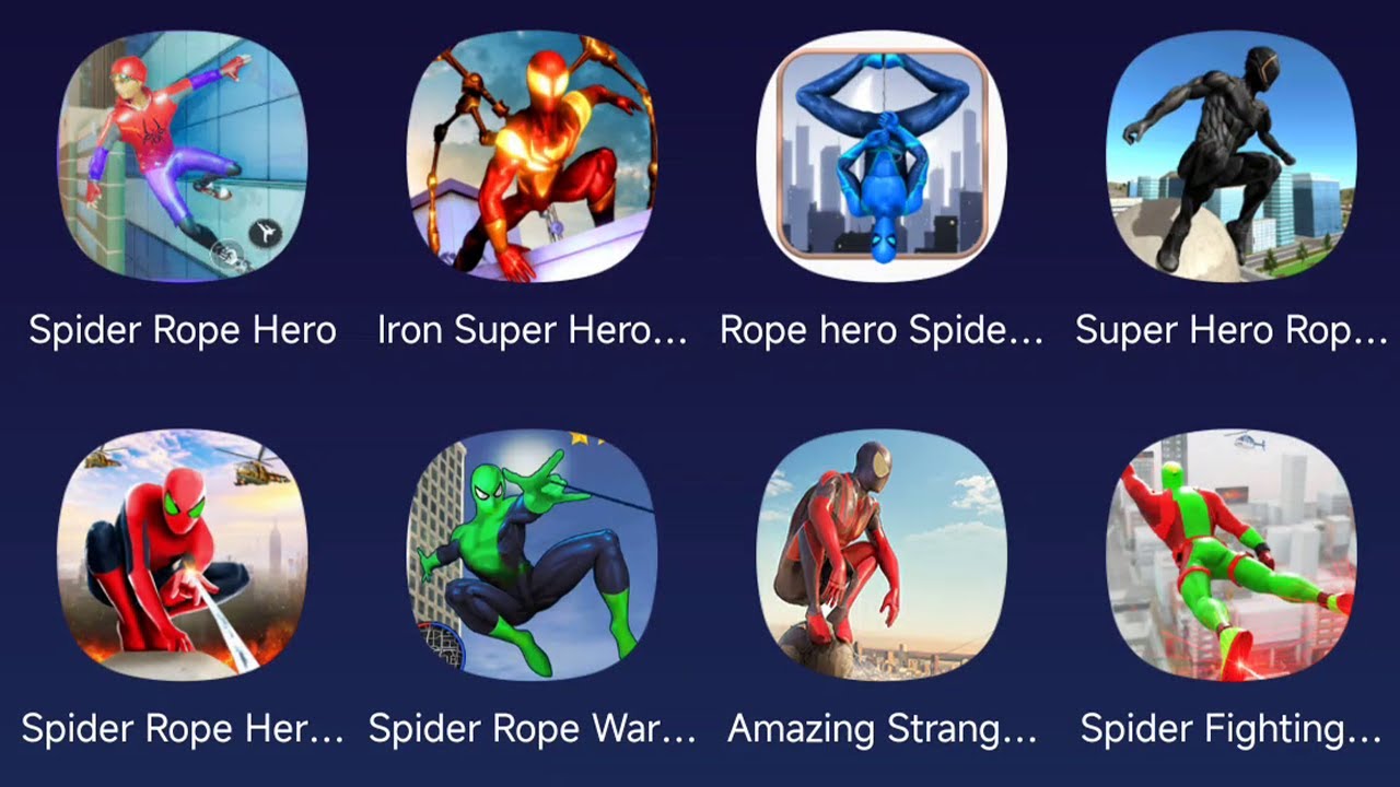 Spider Rope Hero,Iron Super Hero Spider,Rope Hero Spider Fighting,Super ...