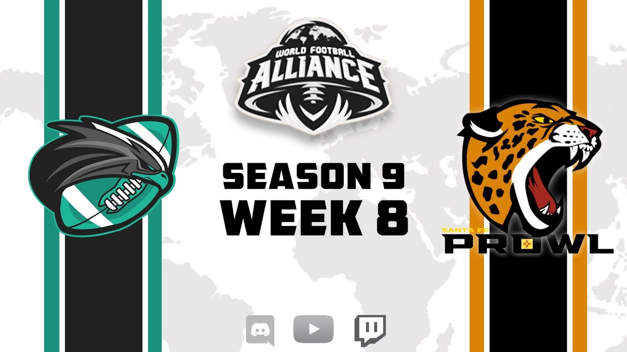 WFA Season 9 Week 8: Detroit Fury (3-4) @ Sante Fe Prowl (4-3) - YouTube