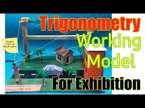 trigonometry working model for exhibition maths model height and distance #mathsmodel # ...