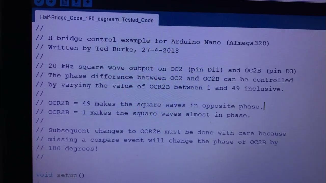 Dual PWM Phase Shift Output, Arduino For Half Bridge and H Bridge ...
