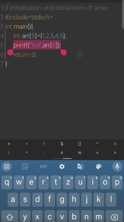 Initialisation And Declaration Of An Array Method 01 C Programming Coder Code