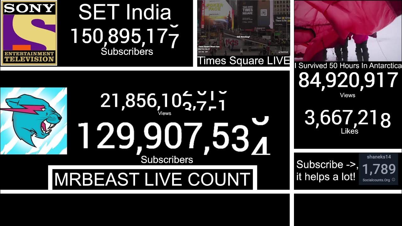 MrBeast LIVE Sub and View Count! - YouTube