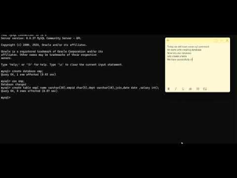 mysql basics commands || learn mysql commands by ItzDF || Detail learning command in description ...