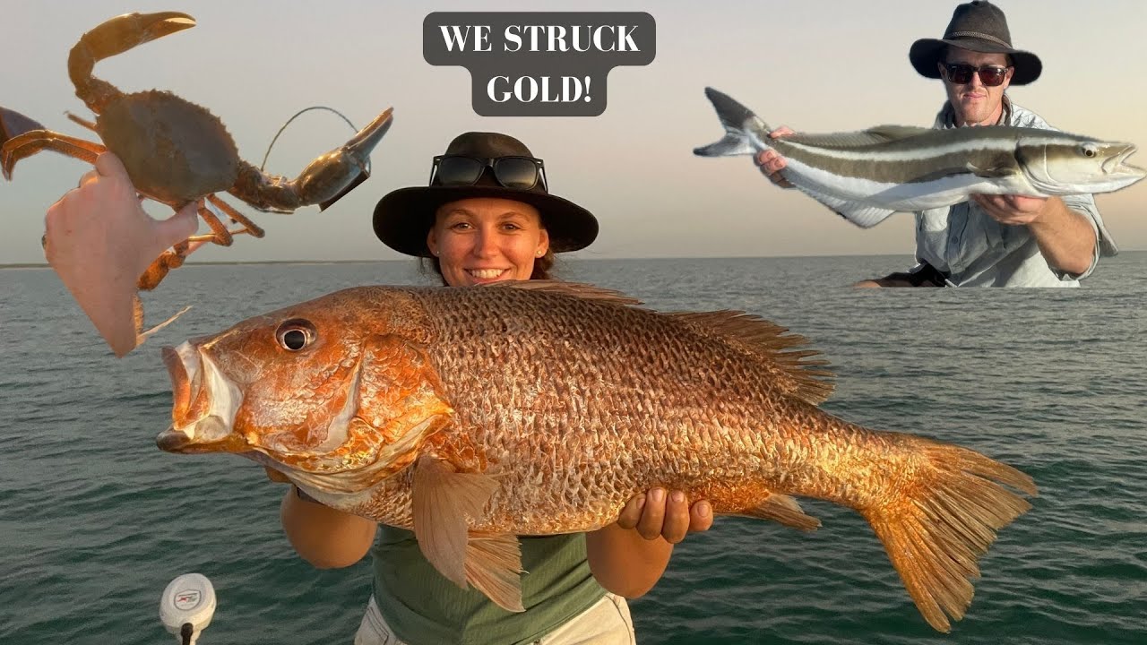 Catching a massive Finger Mark / Golden Snapper at Dundee Beach ...