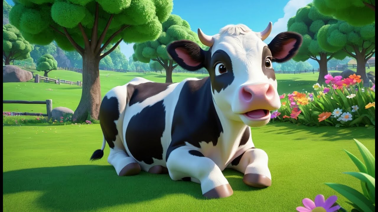 Baby Cow Say Moo Moo Moo | Farm Animal Rhyme for Toddlers | Fun ...