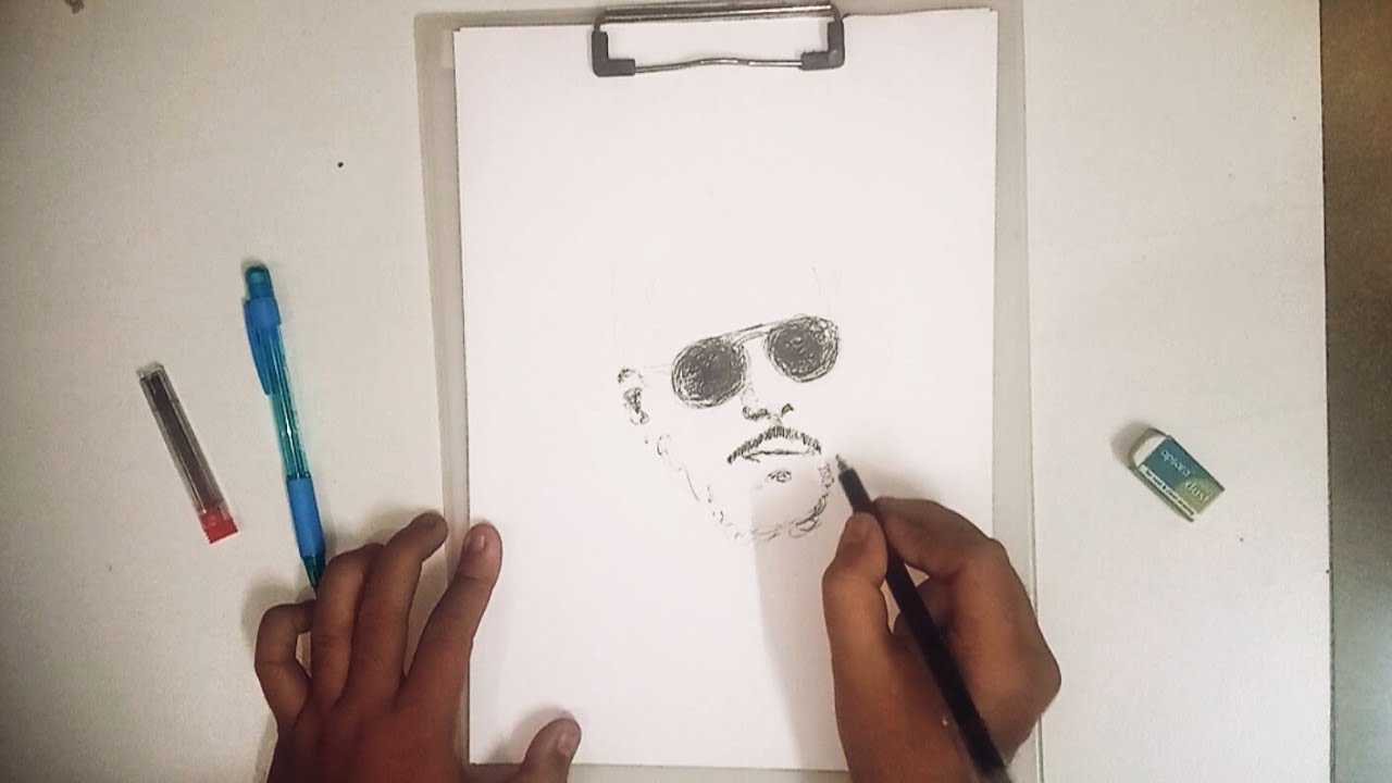 Salman khan drawing with free hands 🔥 bhaijaan drawing - YouTube