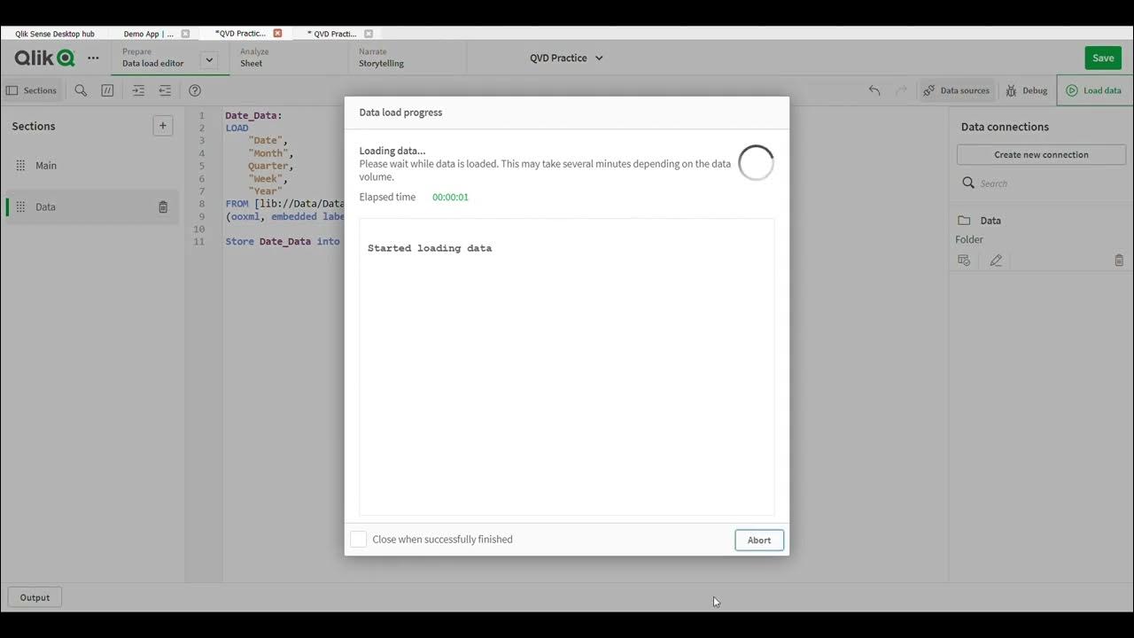 How to create a QVD file from Excel or Text File in Qlik Sense? - YouTube