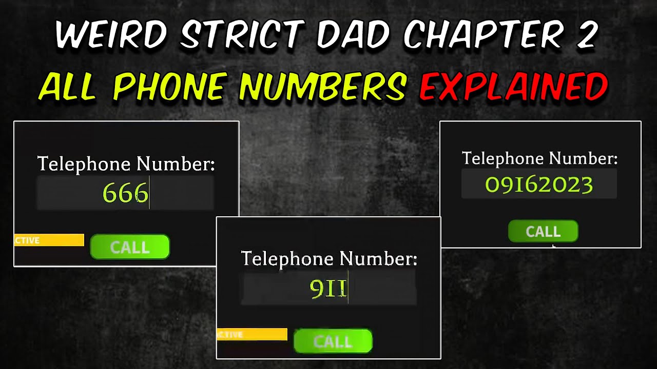 Weird Strict Dad Chapter 2 - All Phone Numbers Explained - YouTube