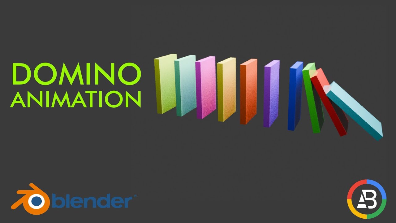 How to Learn Blender Domino Animation | How to animate Domino using ...