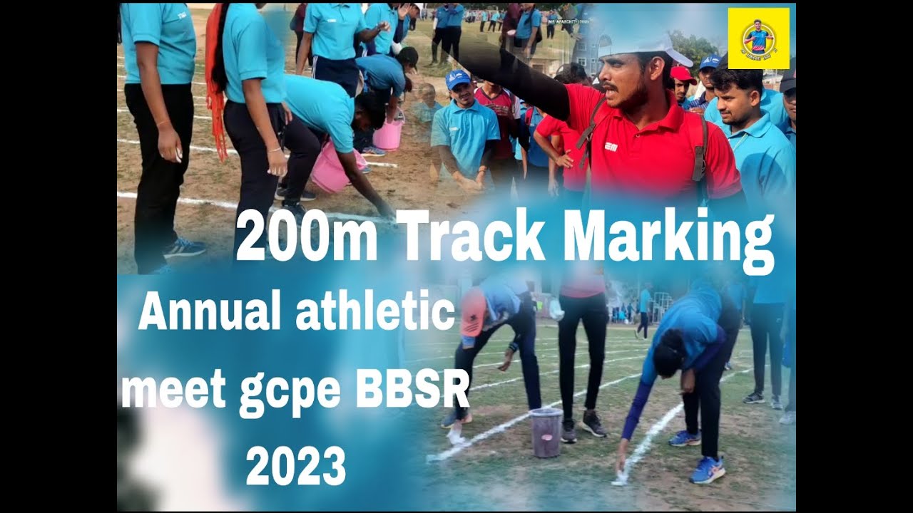 200M TRACK MARKING// HOW TO MARK 200M TRACK// GCPE// ANNUAL ATHLETIC ...