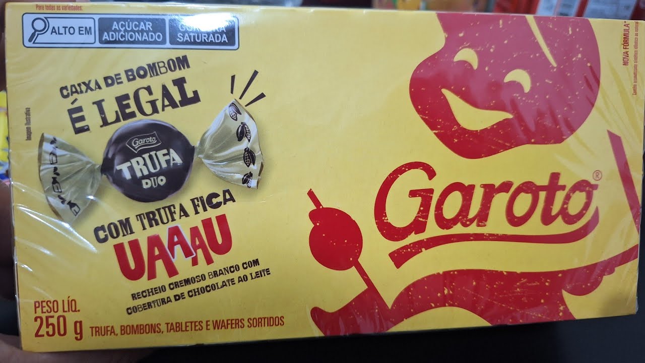 Nova Caixa de Bombons Garoto - Trufa Duo - YouTube