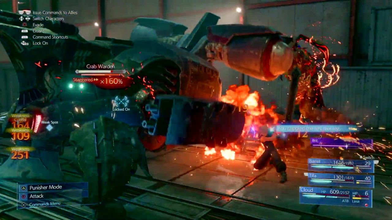 Final Fantasy VII Remake Early Game Boss Battle - Combat Showcase - YouTube