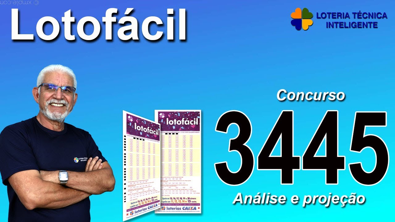 ANÁLISE E PROJEÇÃO PARA O CONCURSO 3445 DA LOTOFÁCIL - YouTube