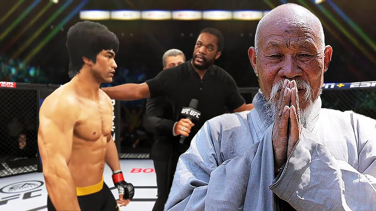 UFC 4 I Bruce Lee vs. Old White Monk (EA Sports UFC 4) - YouTube