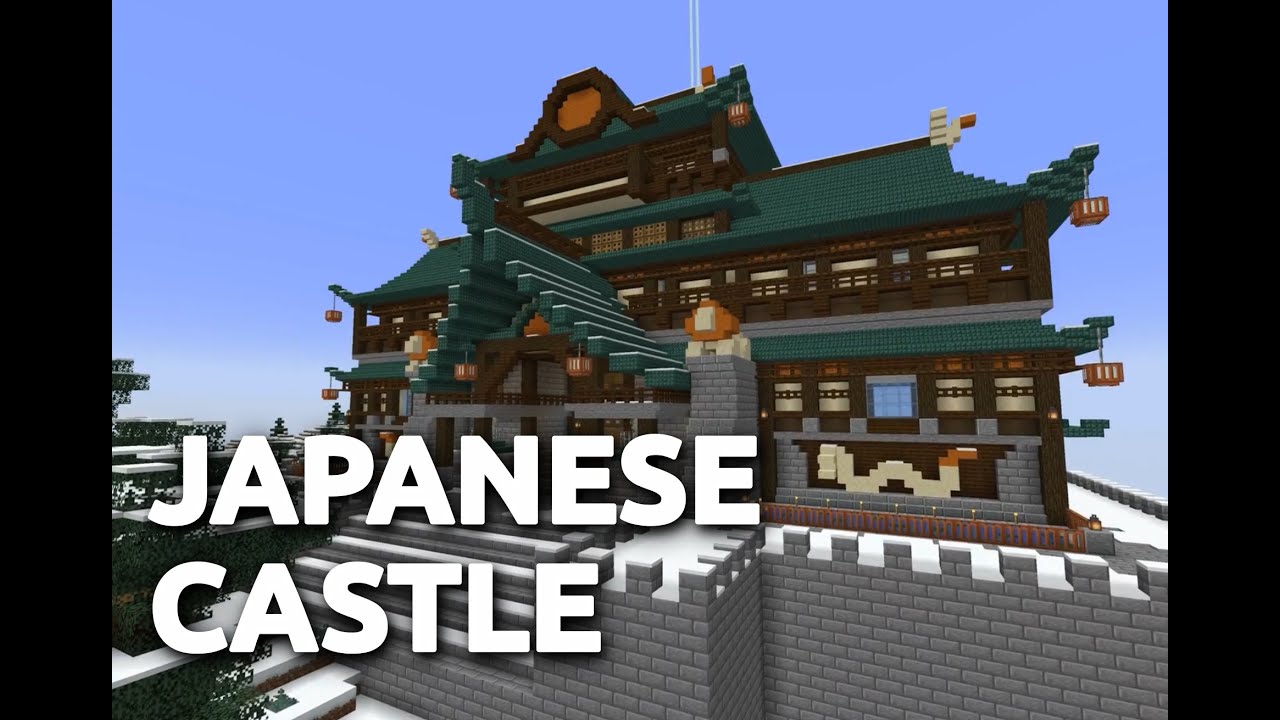 Building a Japanese Castle in Survival Minecraft - YouTube