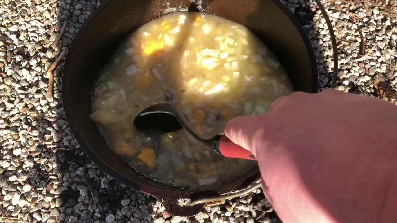 How To Cook Chicken & Rice- Dutch Oven Outdoor Cooking - YouTube