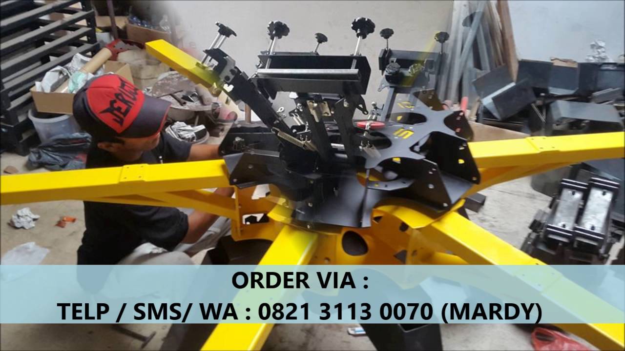 +62 821 3113 0070 Telkomsel Meja Sablon Rotary, Meja Sablon Kaos - YouTube