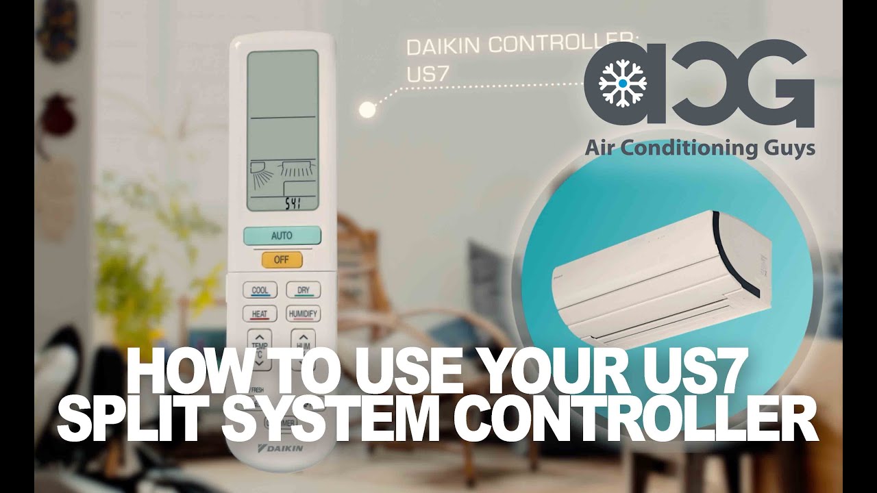 How to use your US7 split system controller - YouTube
