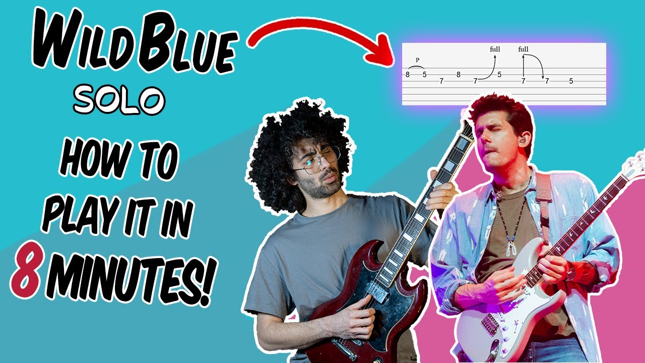 Wild Blue First SOLO Guitar Lesson In 8 Minutes! John Mayer | +TABs ...
