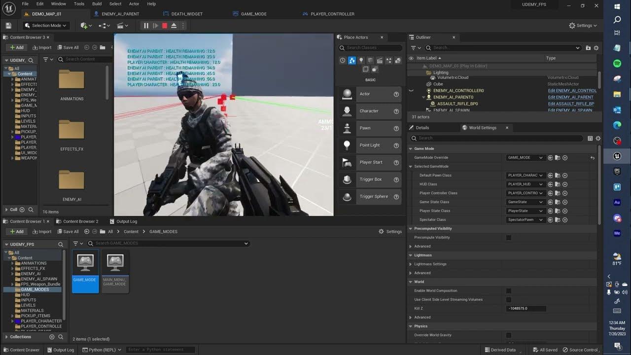 EPISODE 16 : Unreal Engine 5 Blueprint Visual Scripting - Military First Person Shooter Tutorial ...