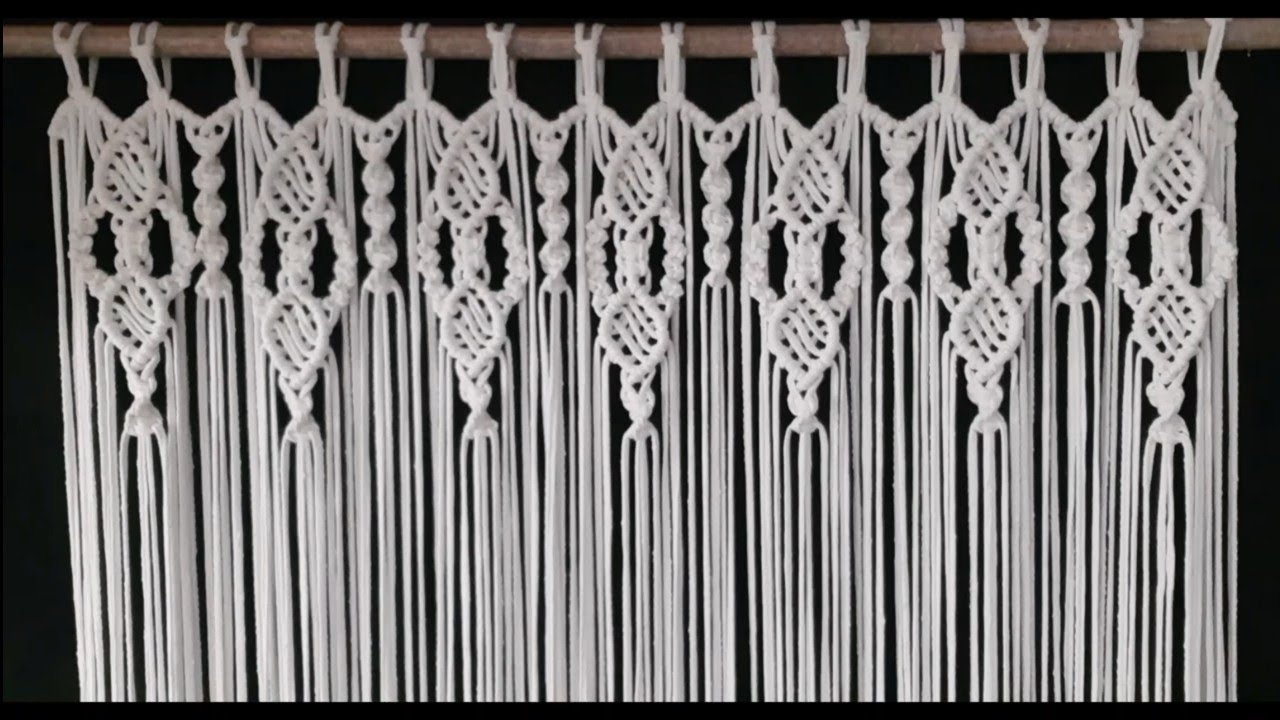 Tutorial Cortina en Macramé Nro 78 - YouTube