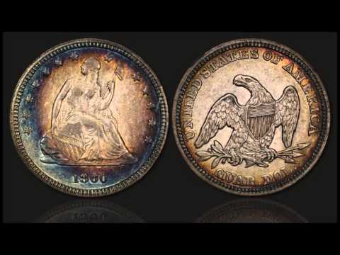 Toned silver U S coin compilation - YouTube