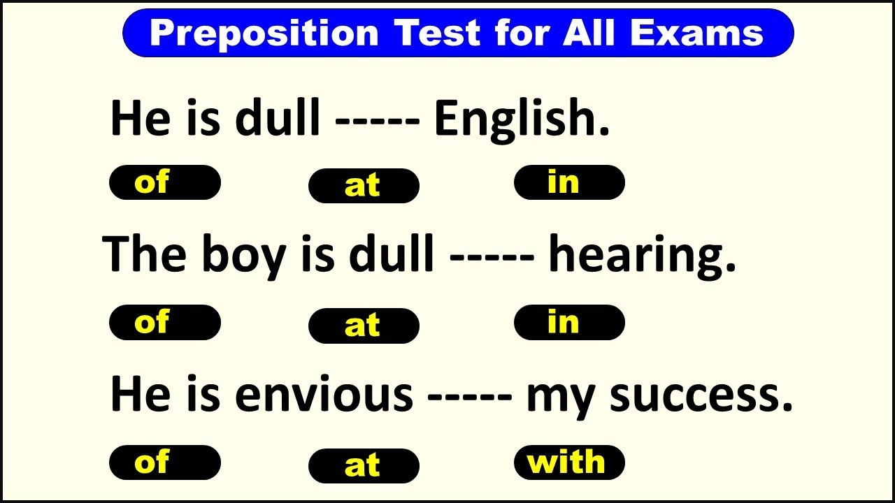 Use of Preposition in English # Preposition Test # Preposition Quiz ...