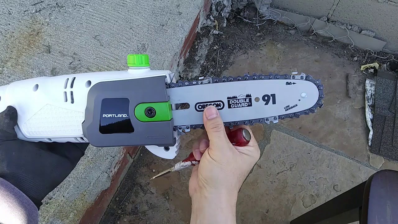 1.5 peak HP PORTLAND Pole Saw unboxing & review. PORTLAND电锯开箱测评。 - YouTube