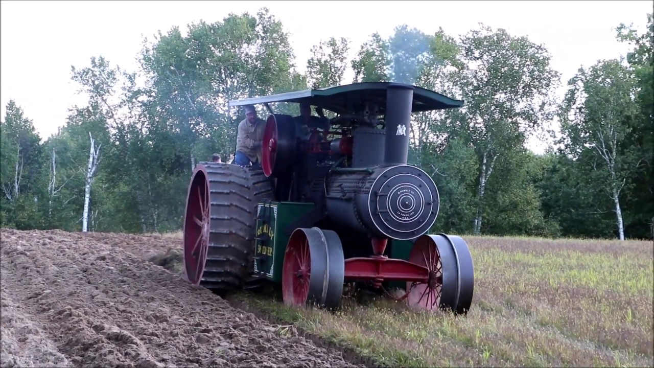 Steam Tractor Plowing, Rumely 36-120 Traction Engine, White Pine Show ...