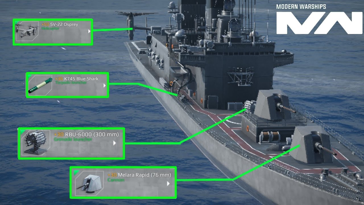 JS Kurama (DDH-144) with Melara Rapid Gameplay | Modern Warships - YouTube