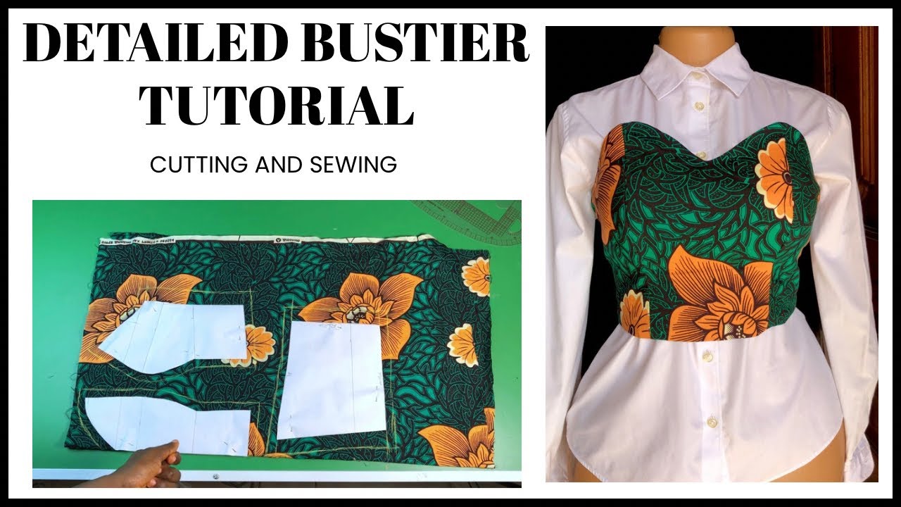 How to cut and sew a tube bustier Detailed Tutorial) - YouTube